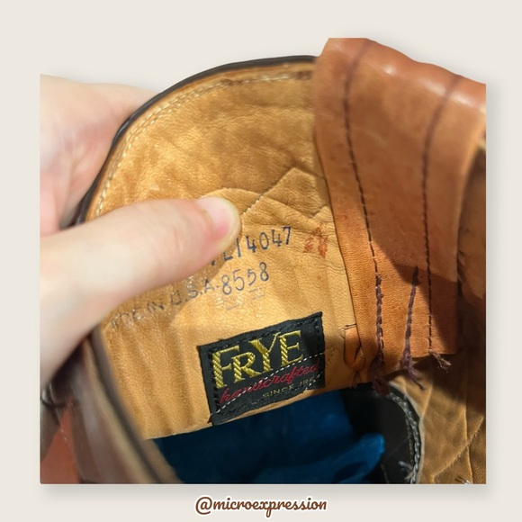 Frye | Shoes | Vintage 95s Black Label Frye Campus Cognac Brown Leather ...
